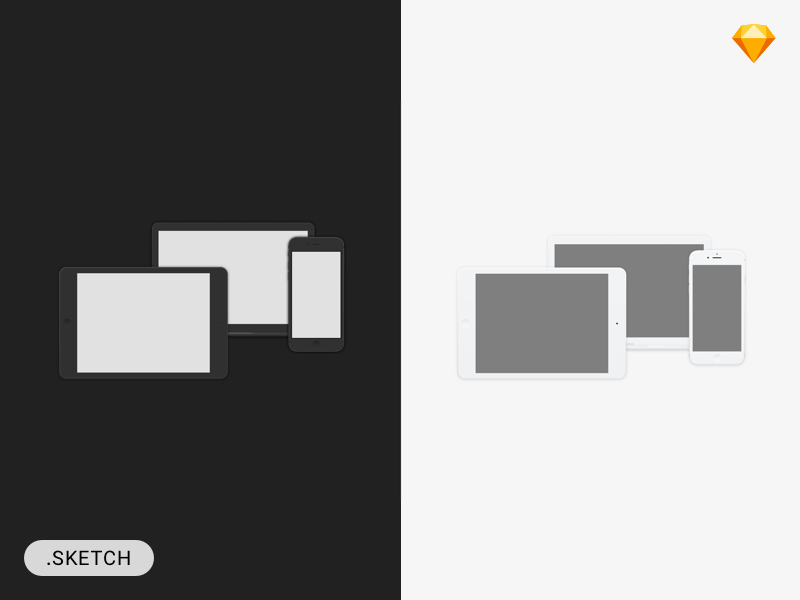 Apple Minimal Devices for Sketch - Freebie Supply