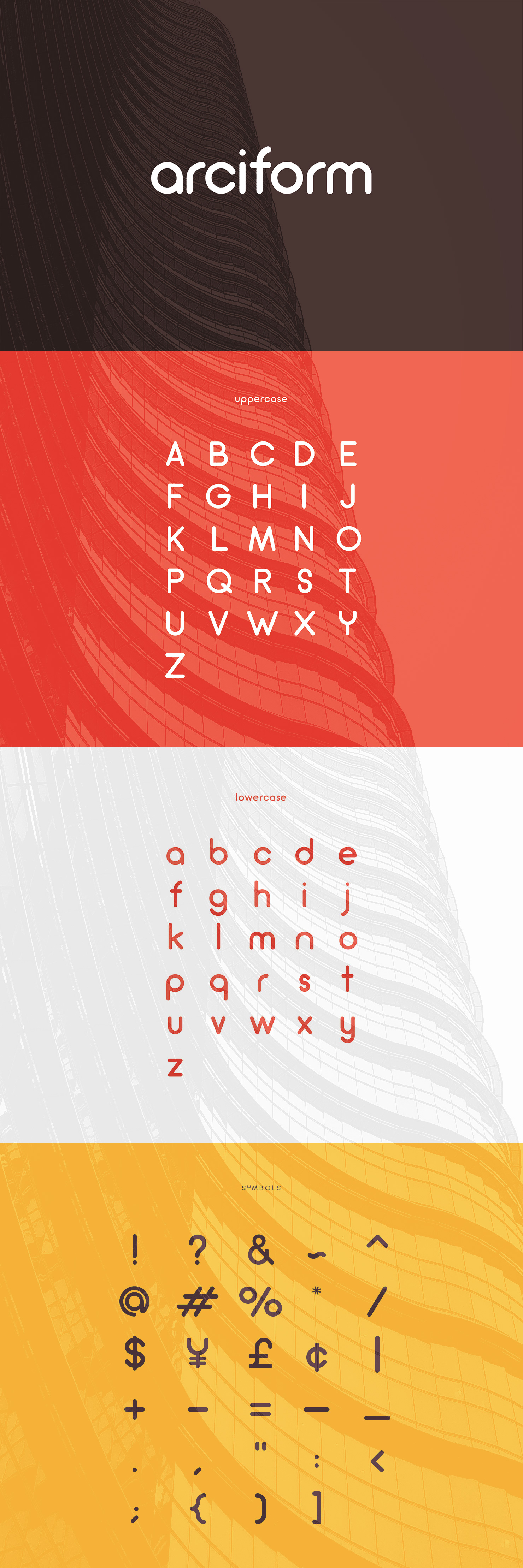 Arciform Typeface - A Free Round Geometric Sans Serif Font - Freebie Supply