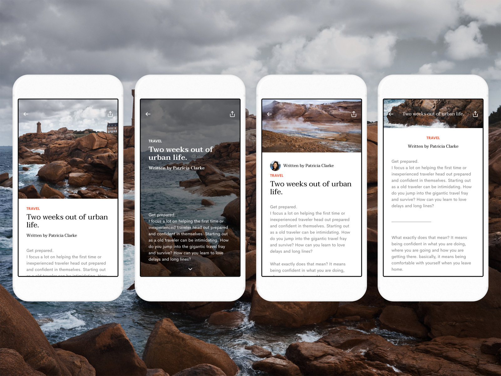 Article Layout Screens for Sketch - Freebie Supply