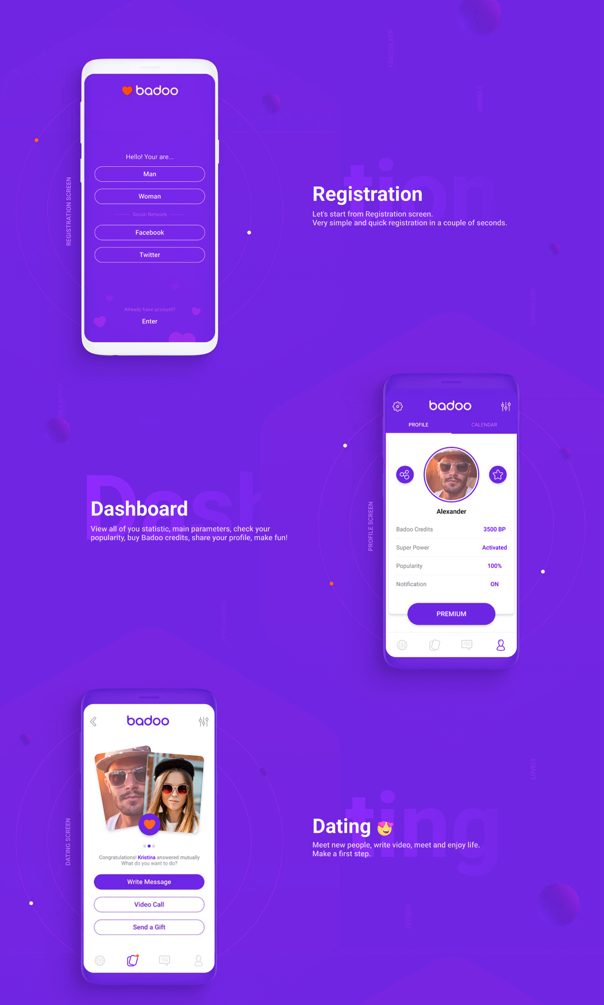 Badoo App Redesign With Figma - Freebie Supply