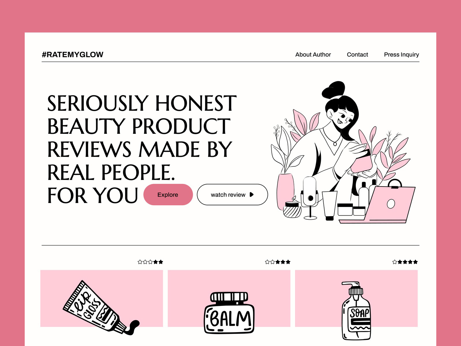 Beauty Blog Website Template - Freebie Supply