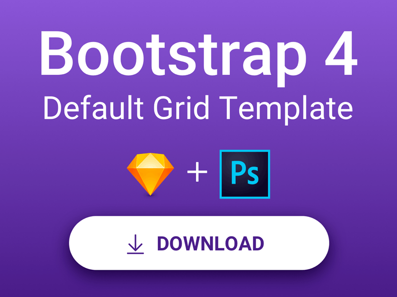 Bootstrap 4 Grid Template - Sketch Resource - Freebie Supply