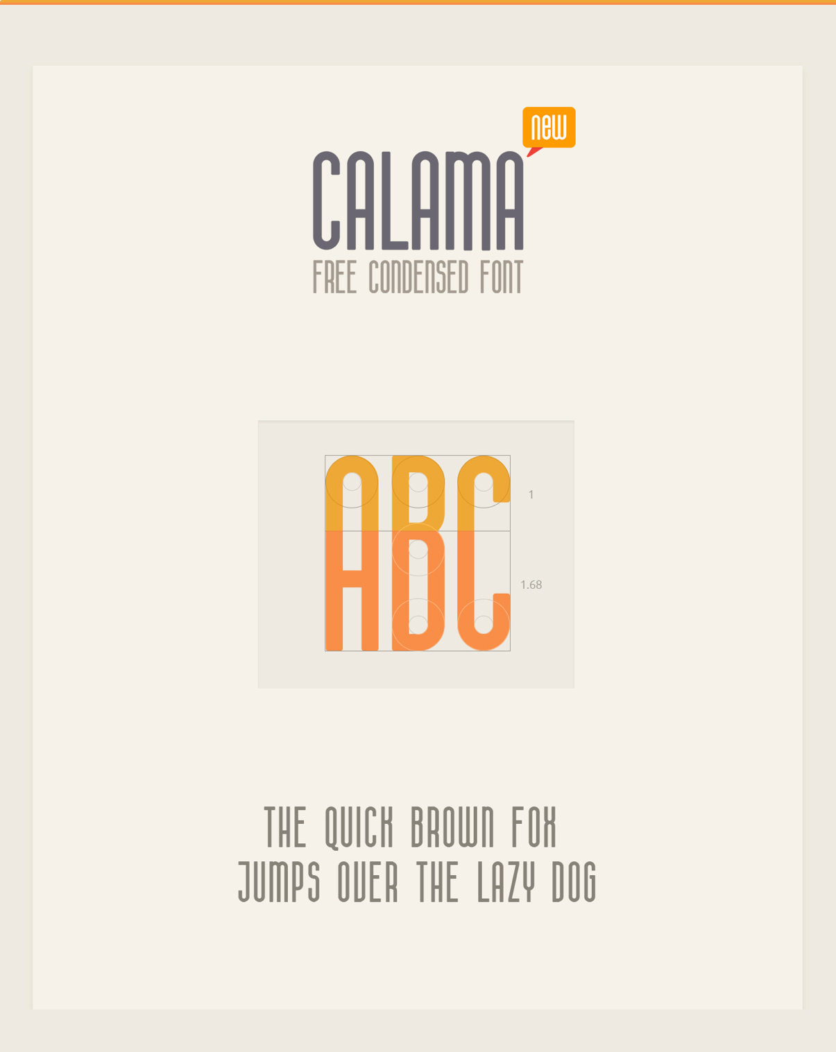 Calama Font - Condensed Typeface - Freebie Supply