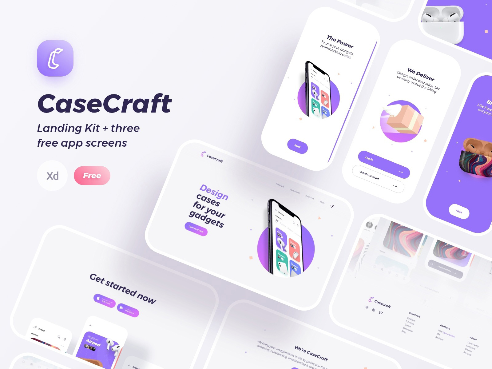 Gadget Design Cases Landing Page Template - Freebie Supply
