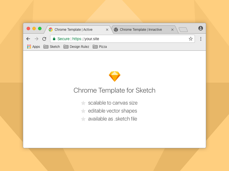 Chrome Browser Template for Sketch - Freebie Supply