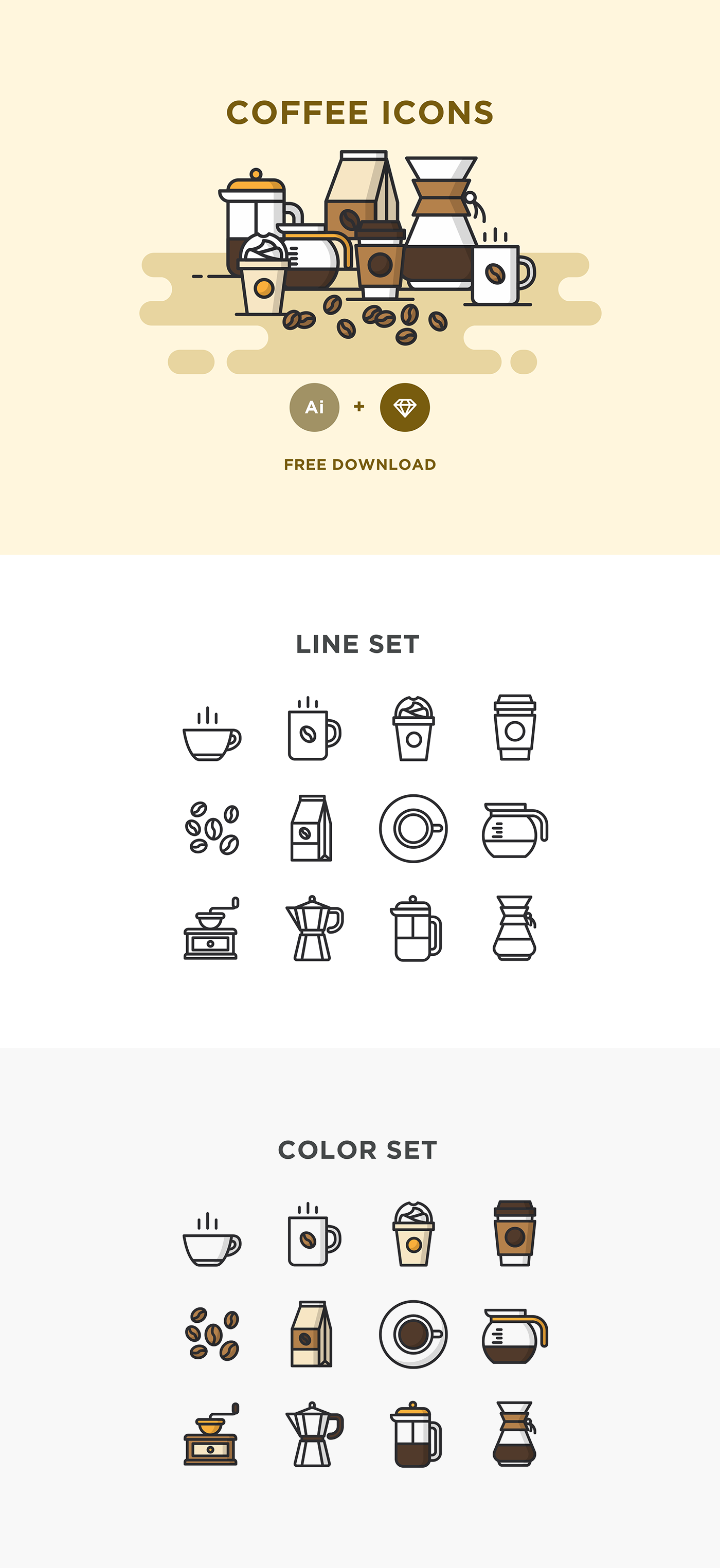 Free Coffee Icons - Freebie Supply