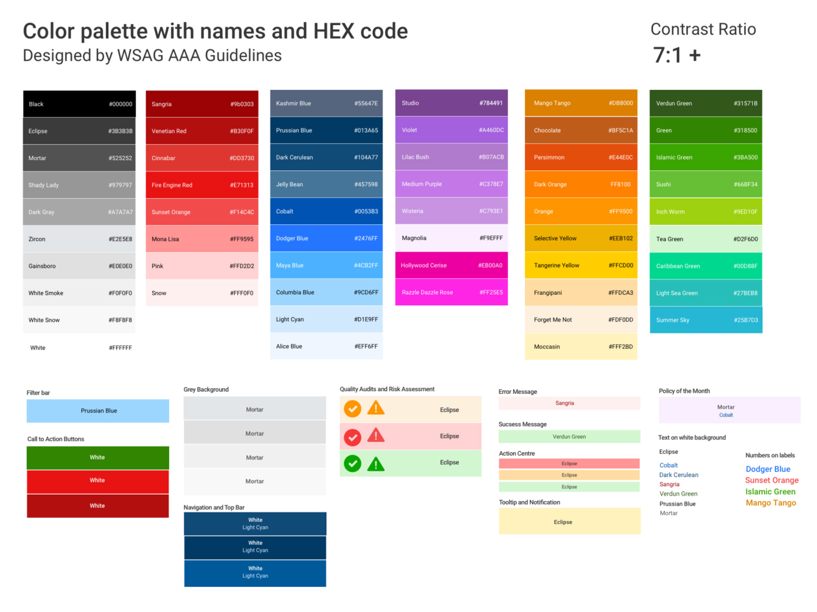 Colour Palette System With Names and Hex Codes - Sketch Freebie ...