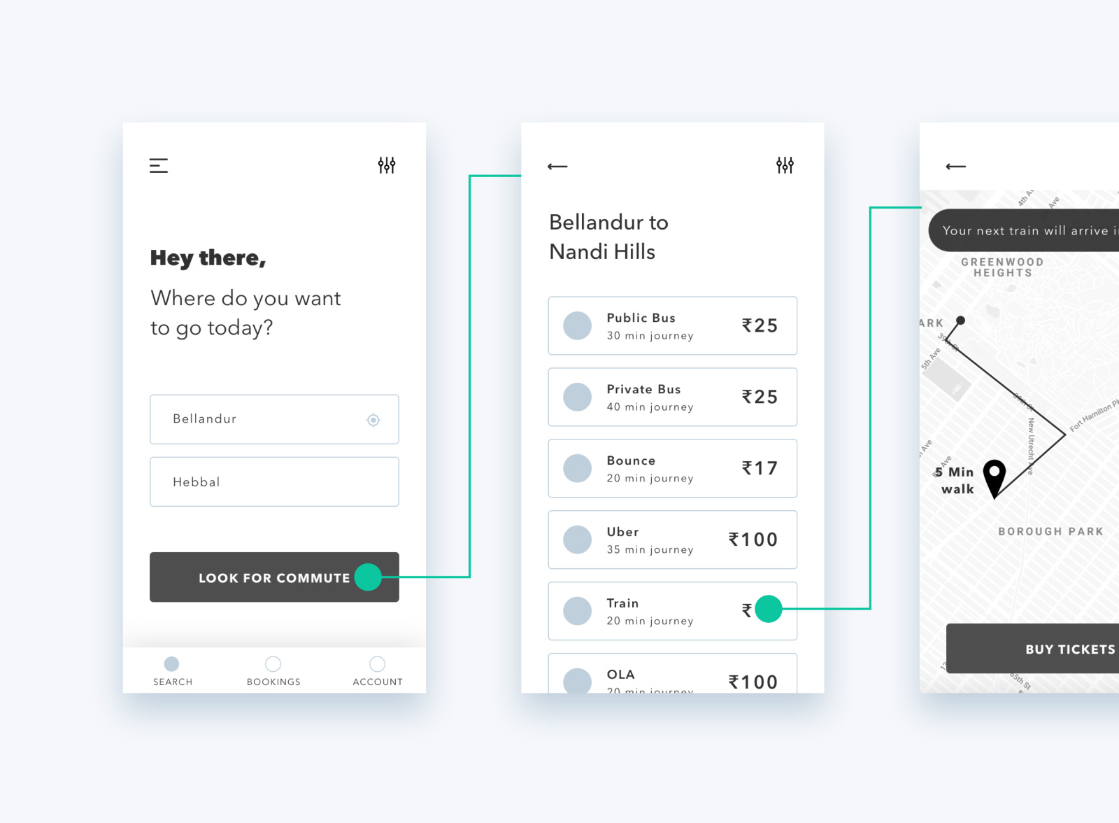 Traffic App Flow Wireframe - Freebie Supply
