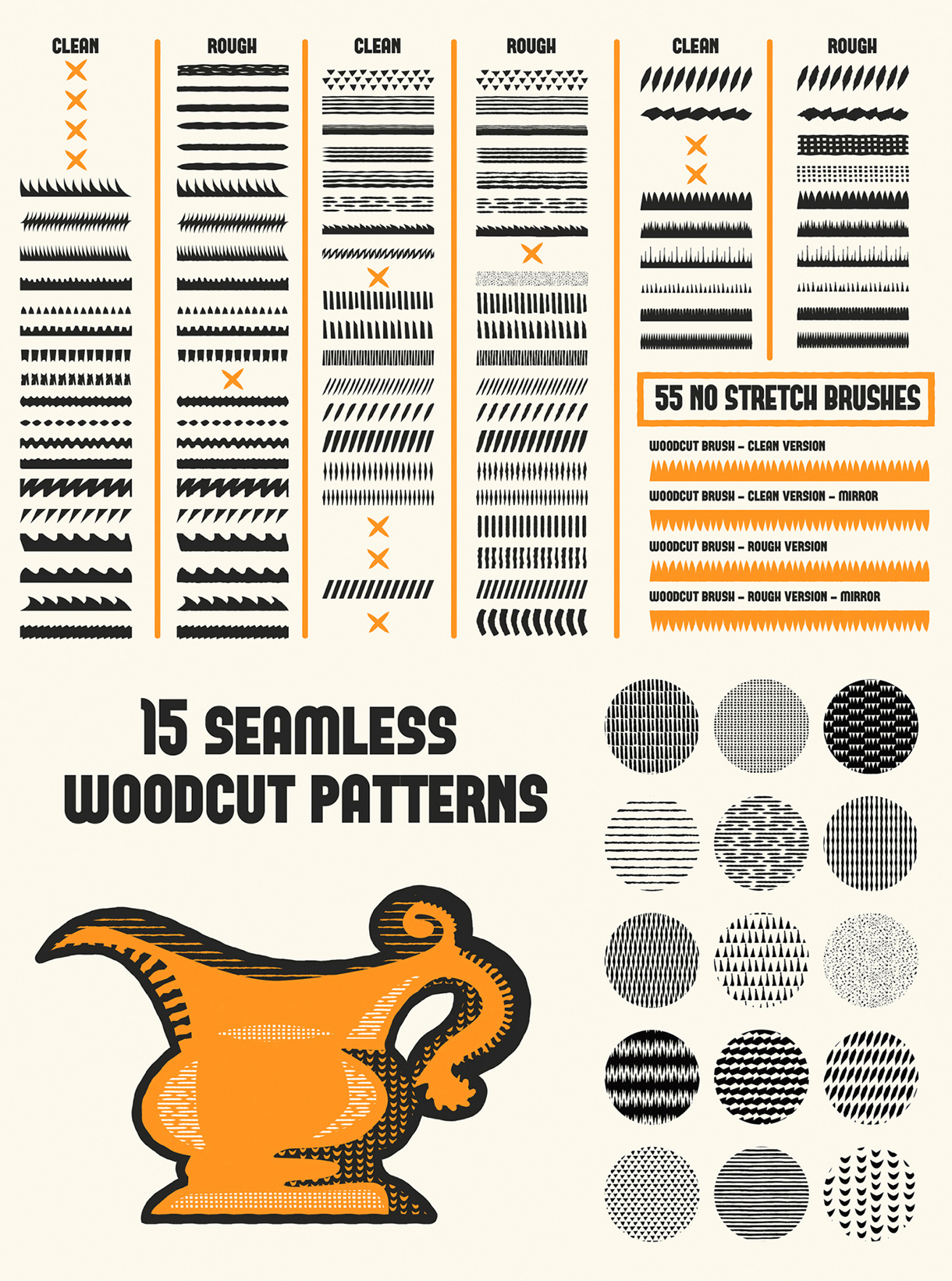 Cook Book for Woodcuts - Brushes Sample - Freebie Supply