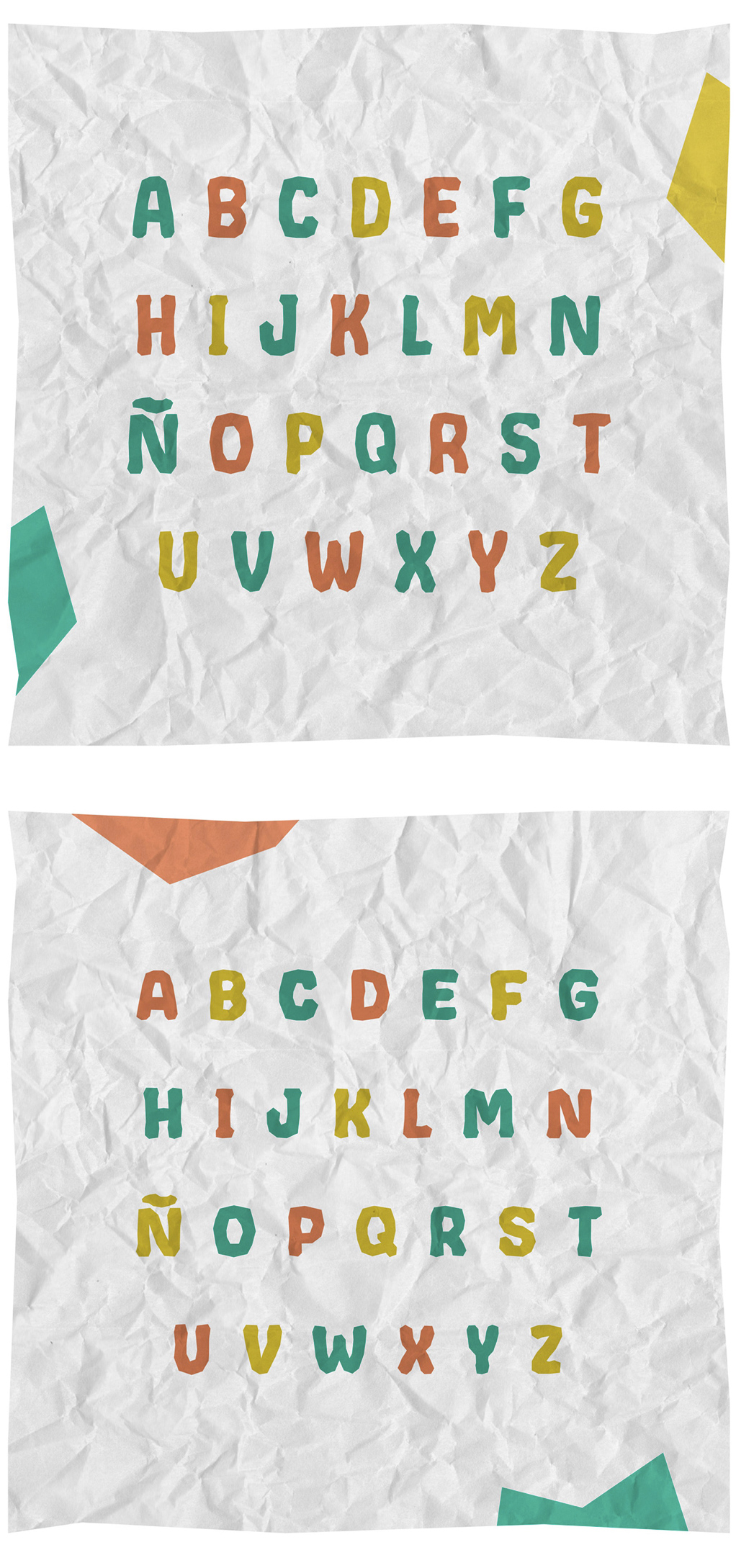 Crumpled Font - Freebie Supply