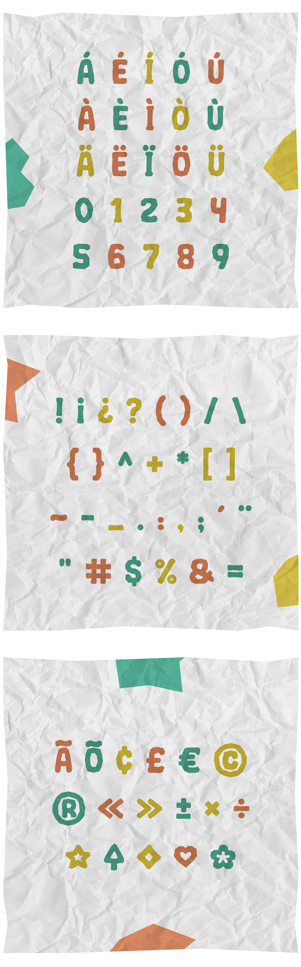 Crumpled Font - Freebie Supply