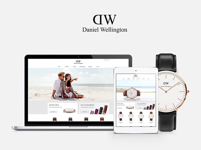 Daniel Wellington Website - PSD Freebie - Freebie Supply