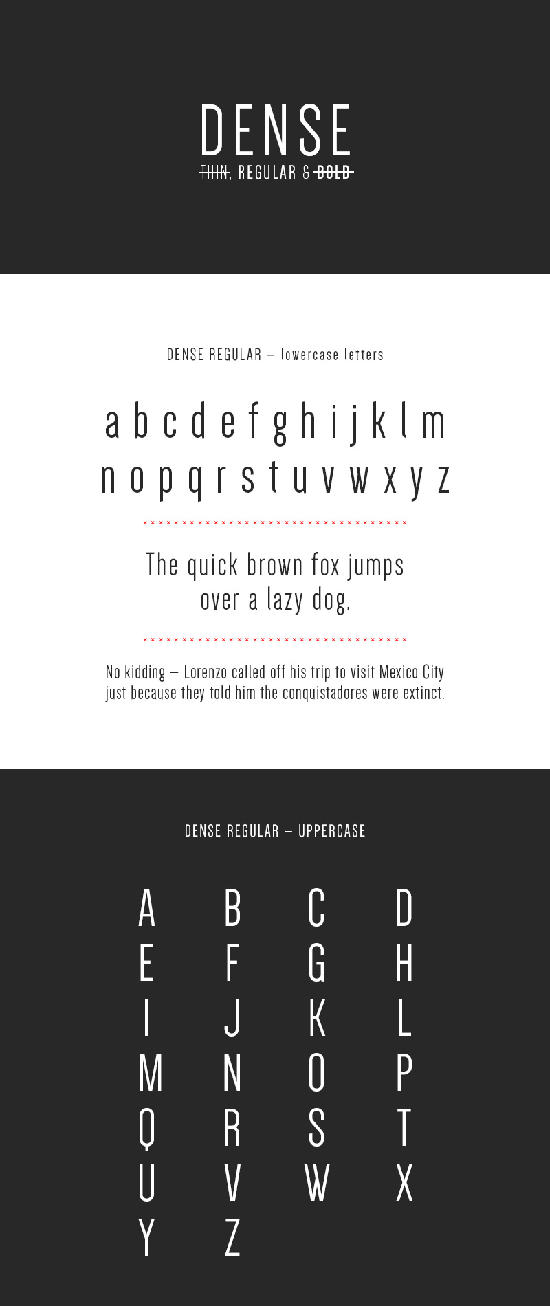 Dense Font - Regular Condensed Geometric Typeface - Freebie Supply