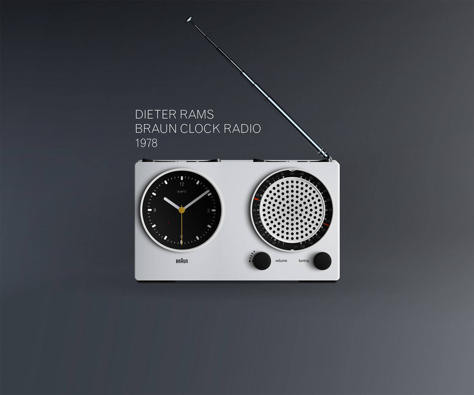 Dieter Rams Braun Clock 1978 for Sketch - Freebie Supply