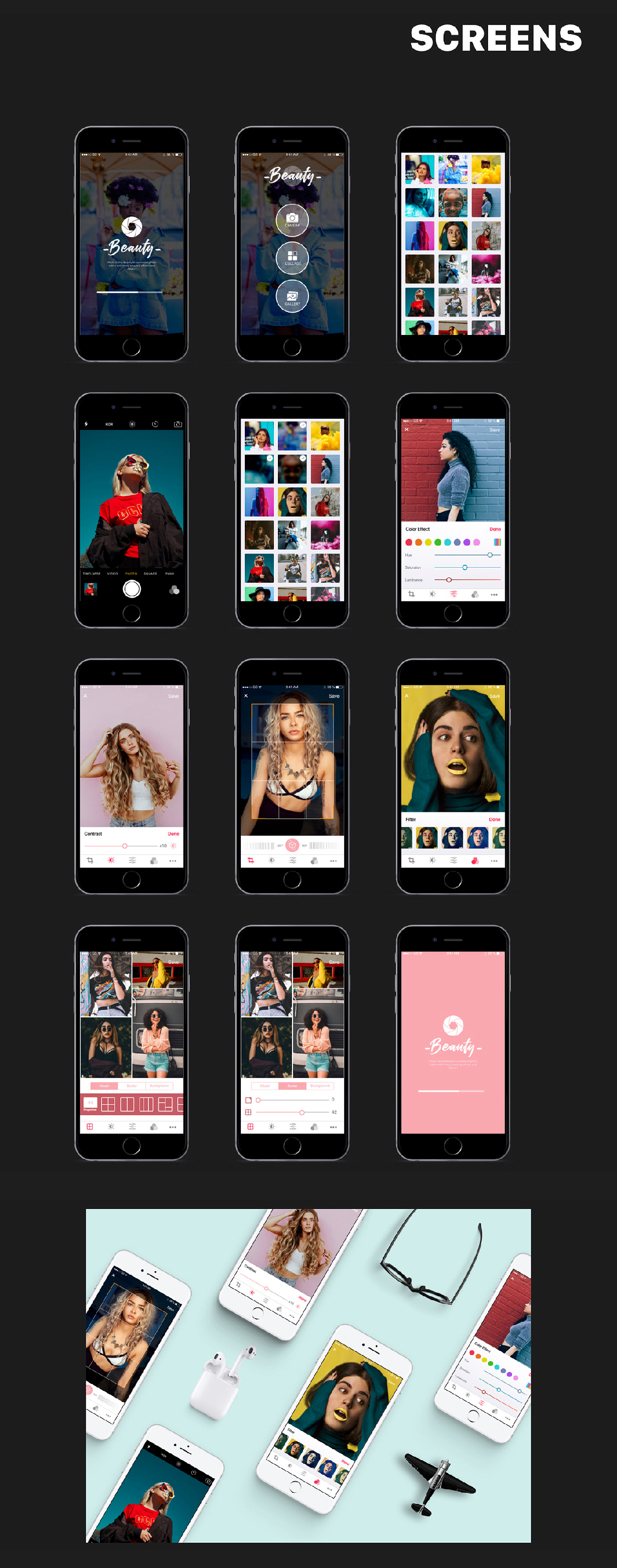 Photo Editor - Adobe Xd iOS UI Kit - Freebie Supply