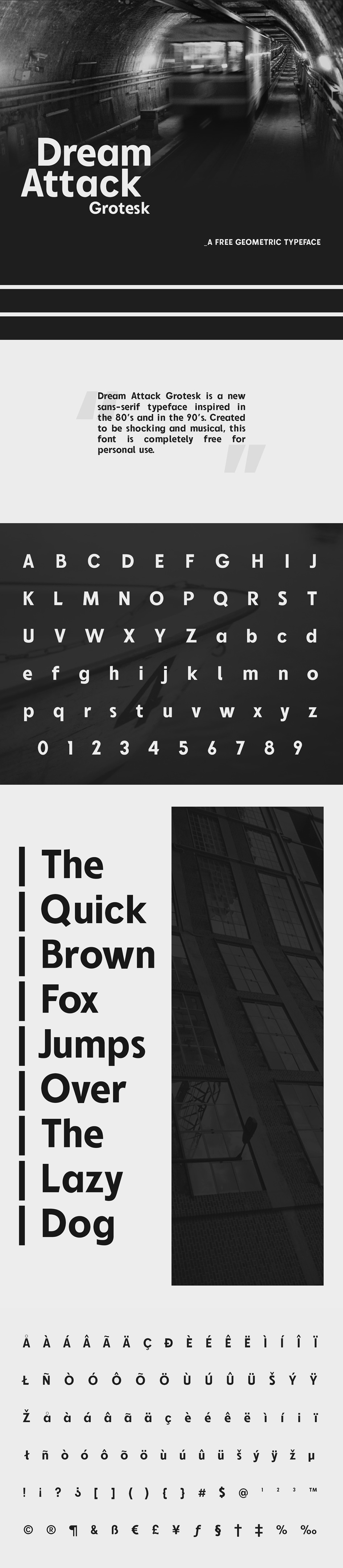 Dream Attack Grotesk Typeface - Freebie Supply