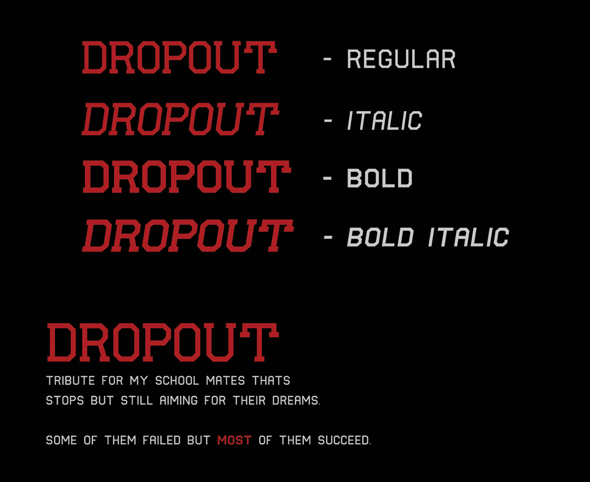 Dropout Font - Freebie Supply