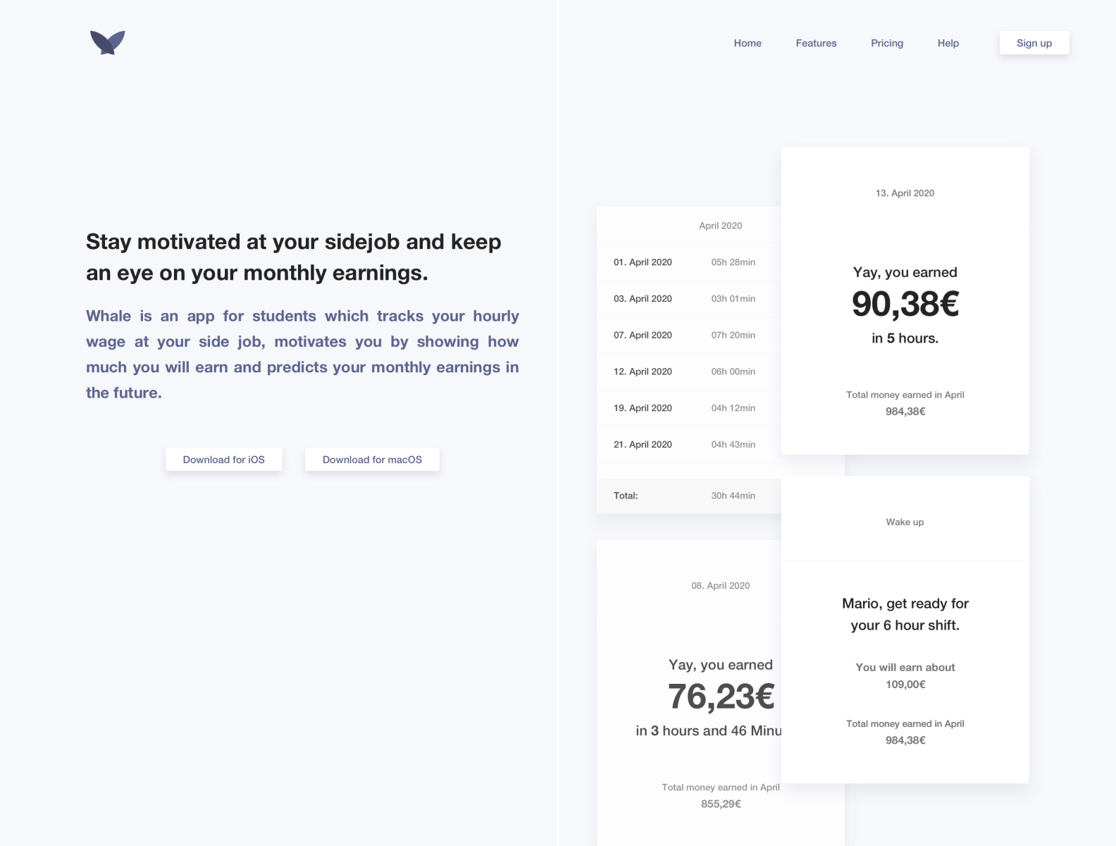 Students Earnings Tracking Website Template - Freebie Supply