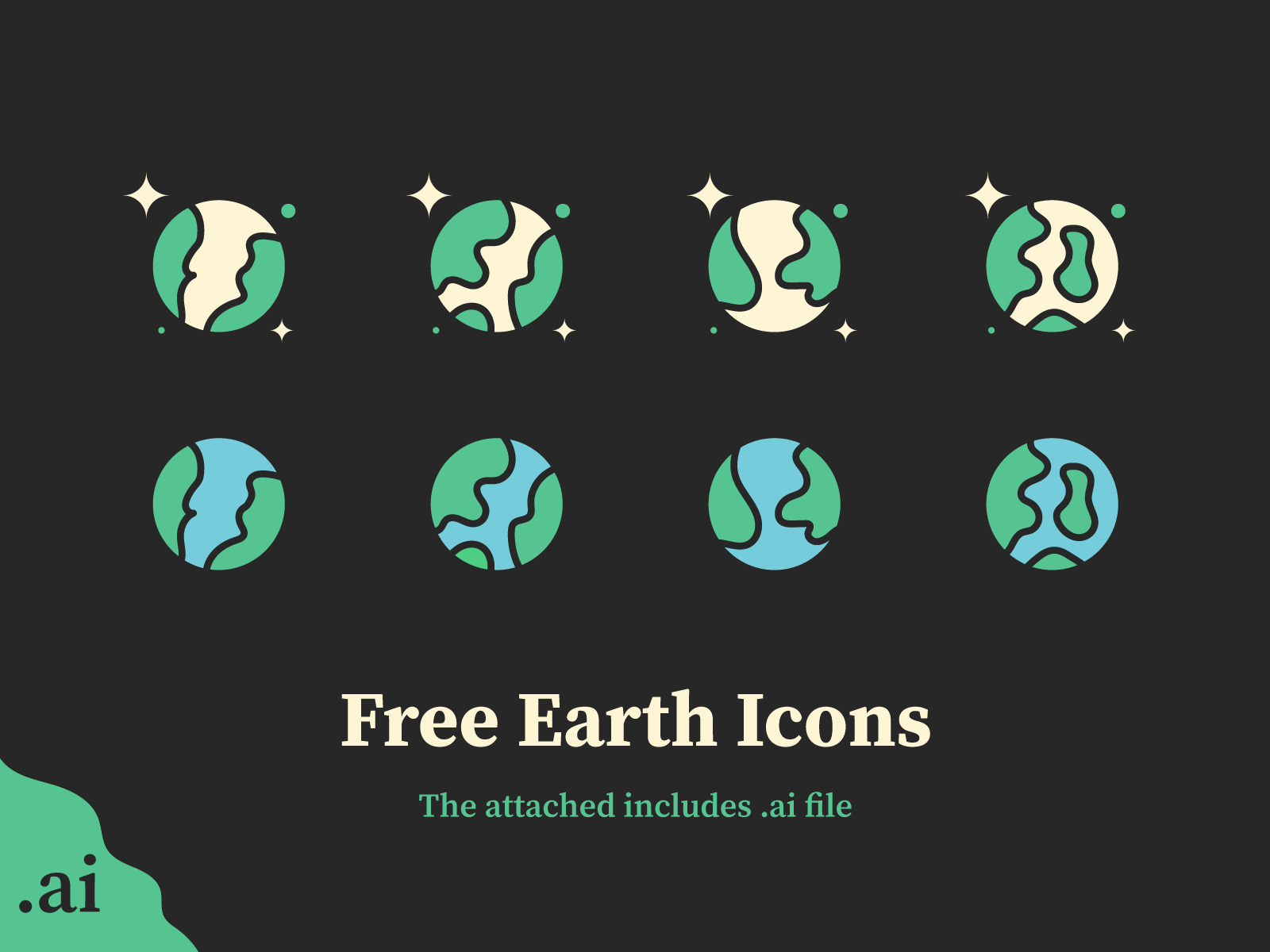 Earth Icons Pack - Freebie Supply