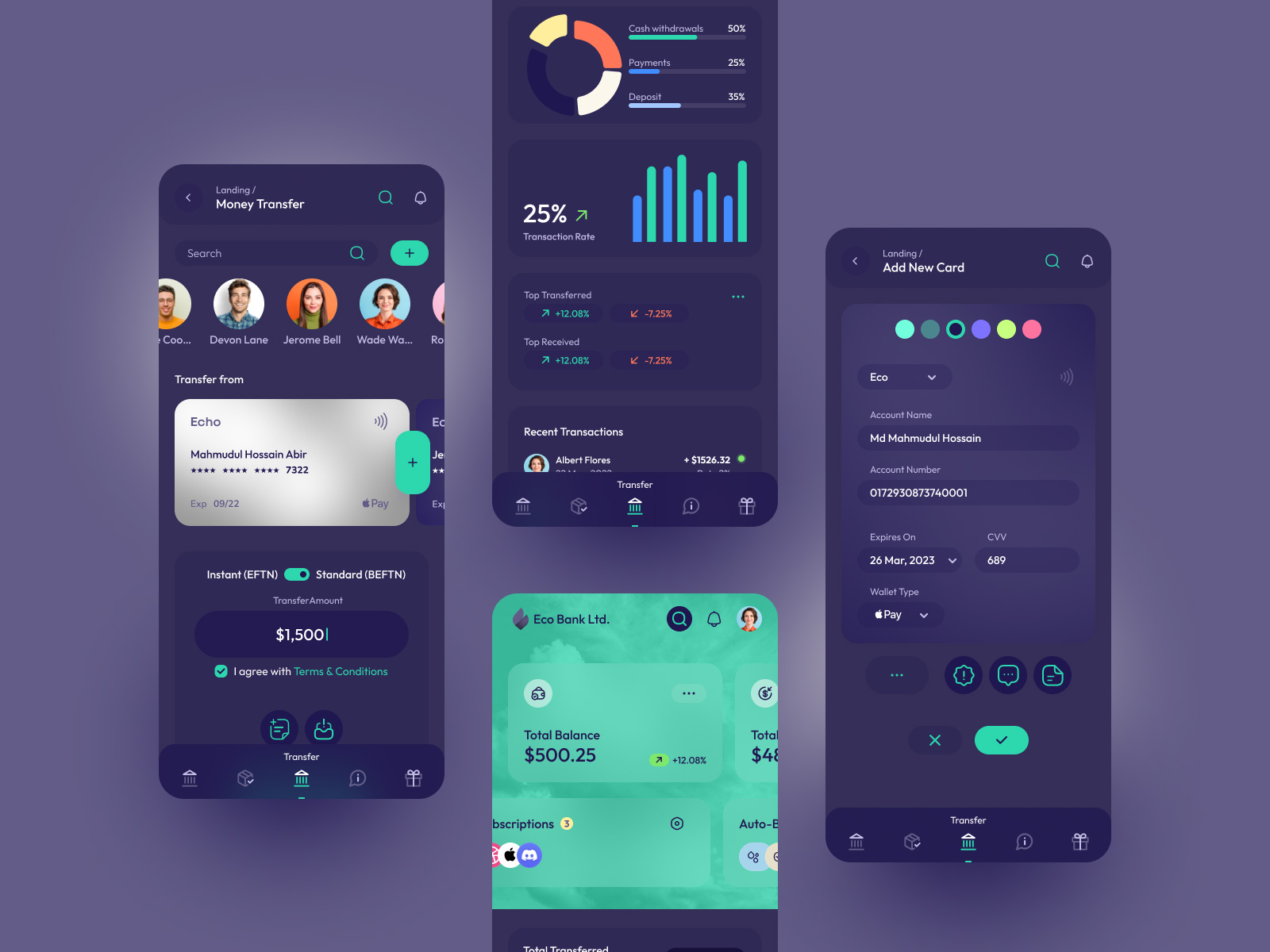Banking App UI Design - Freebie Supply