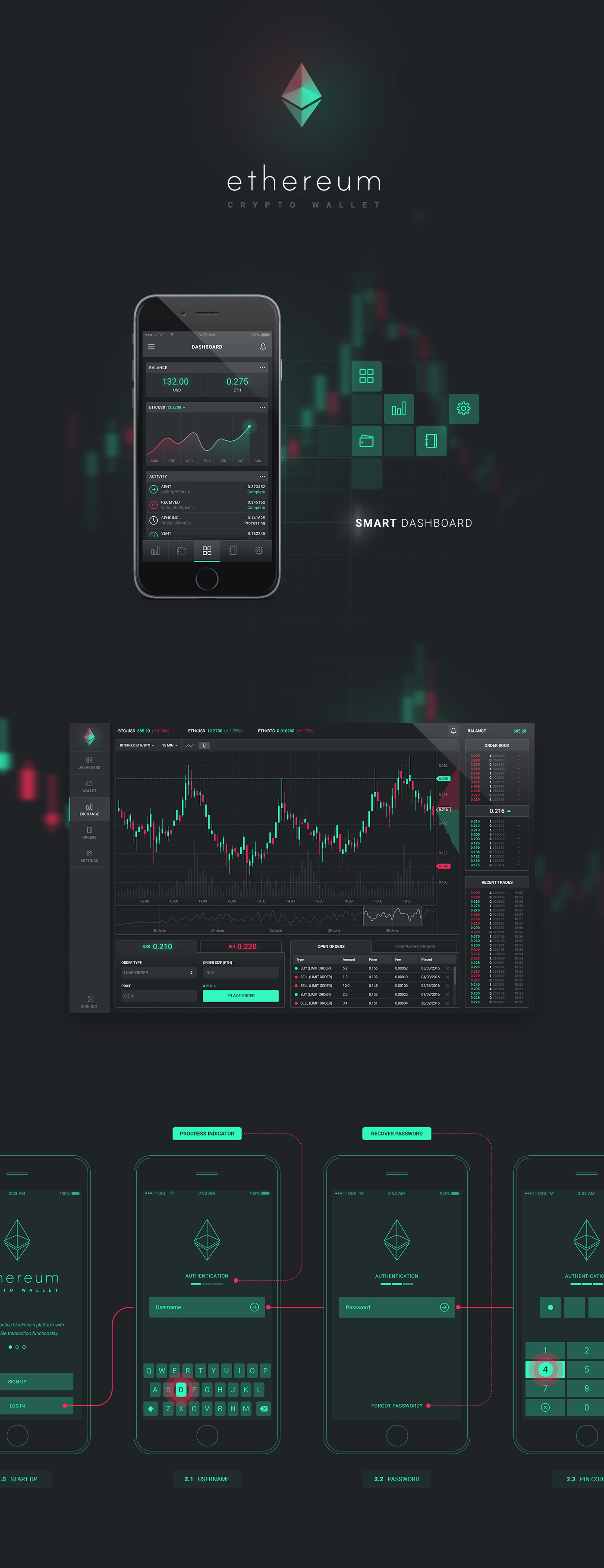 Ethereum App Dashboard UI - PSD Freebie - Freebie Supply