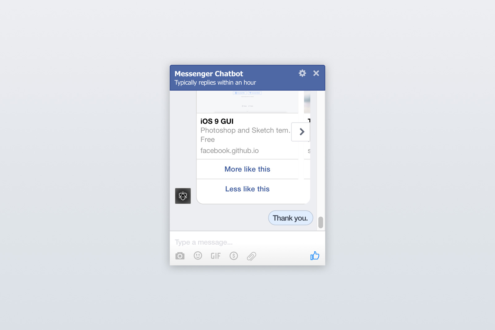 Facebook Messenger UI Kit for Chatbots - Sketch Freebie - Freebie Supply
