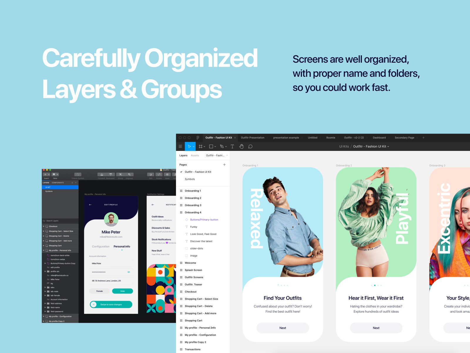 Fashion UI Kit Sample - Freebie Supply