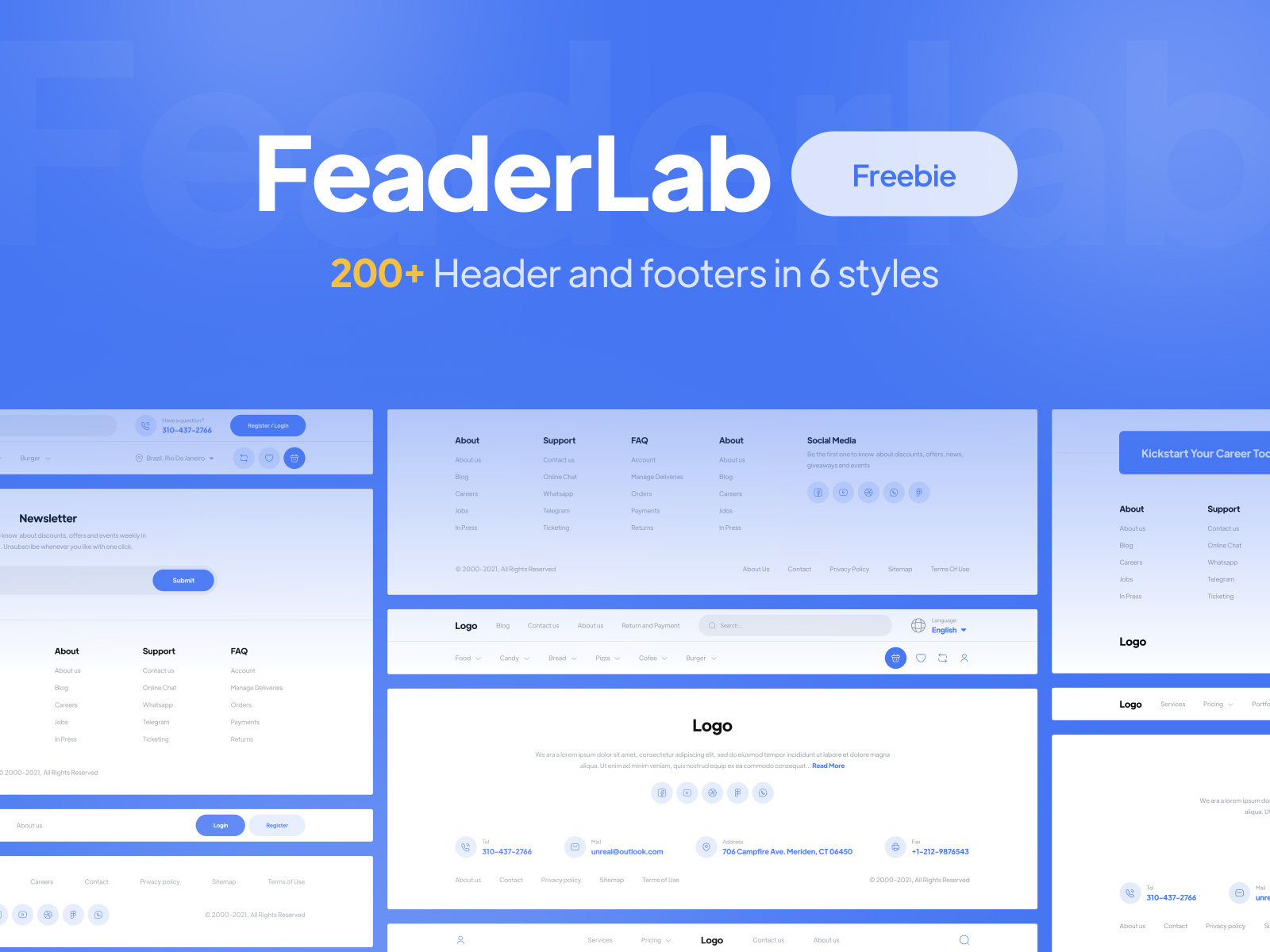 200+ Header and Footers - FeaderLab - Freebie Supply