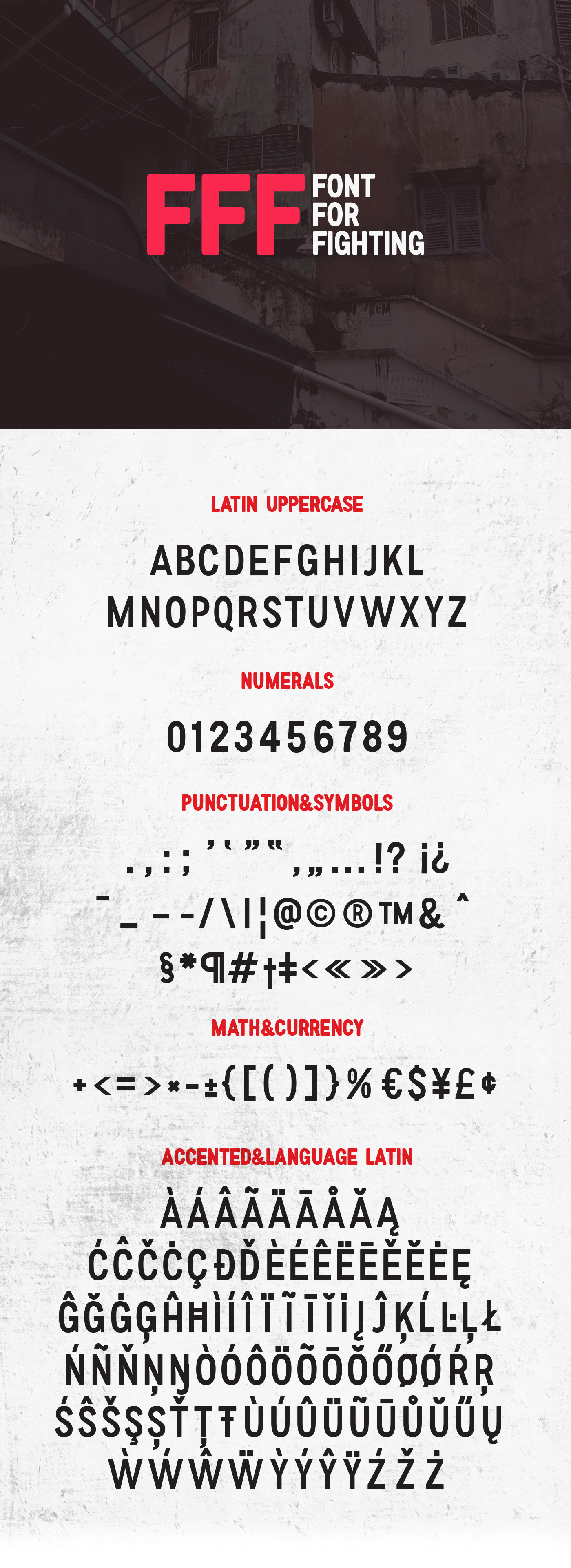 FFF - Font for Fighting Typeface - Freebie Supply