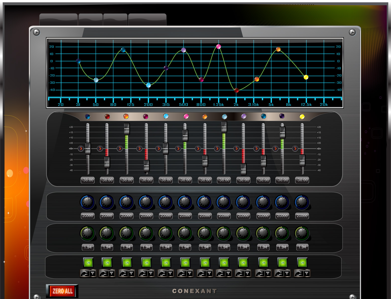 Conexant Equalizer UI (Comb Filter) - Freebie Supply