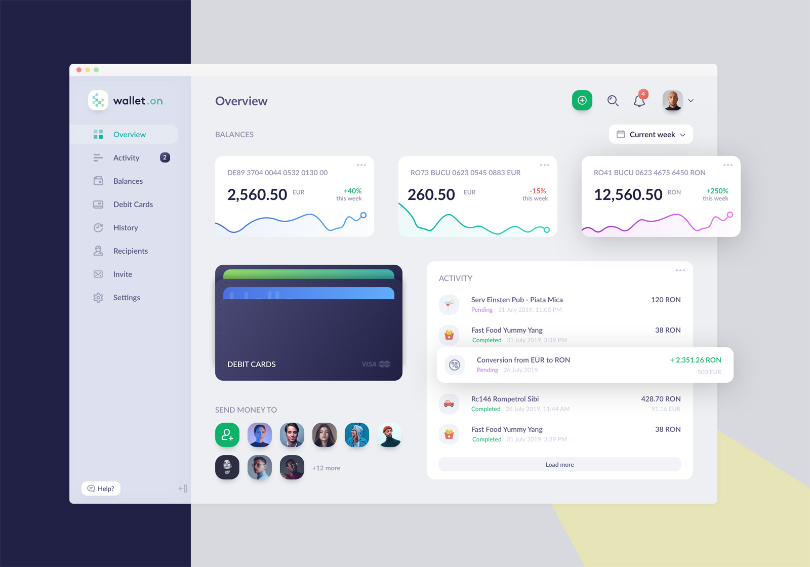 Finance App UI Concept - Freebie Supply