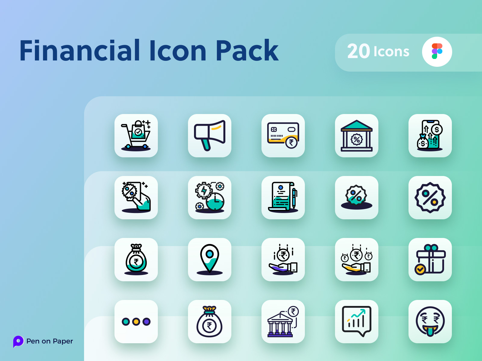 Financial Icons Pack - Freebie Supply