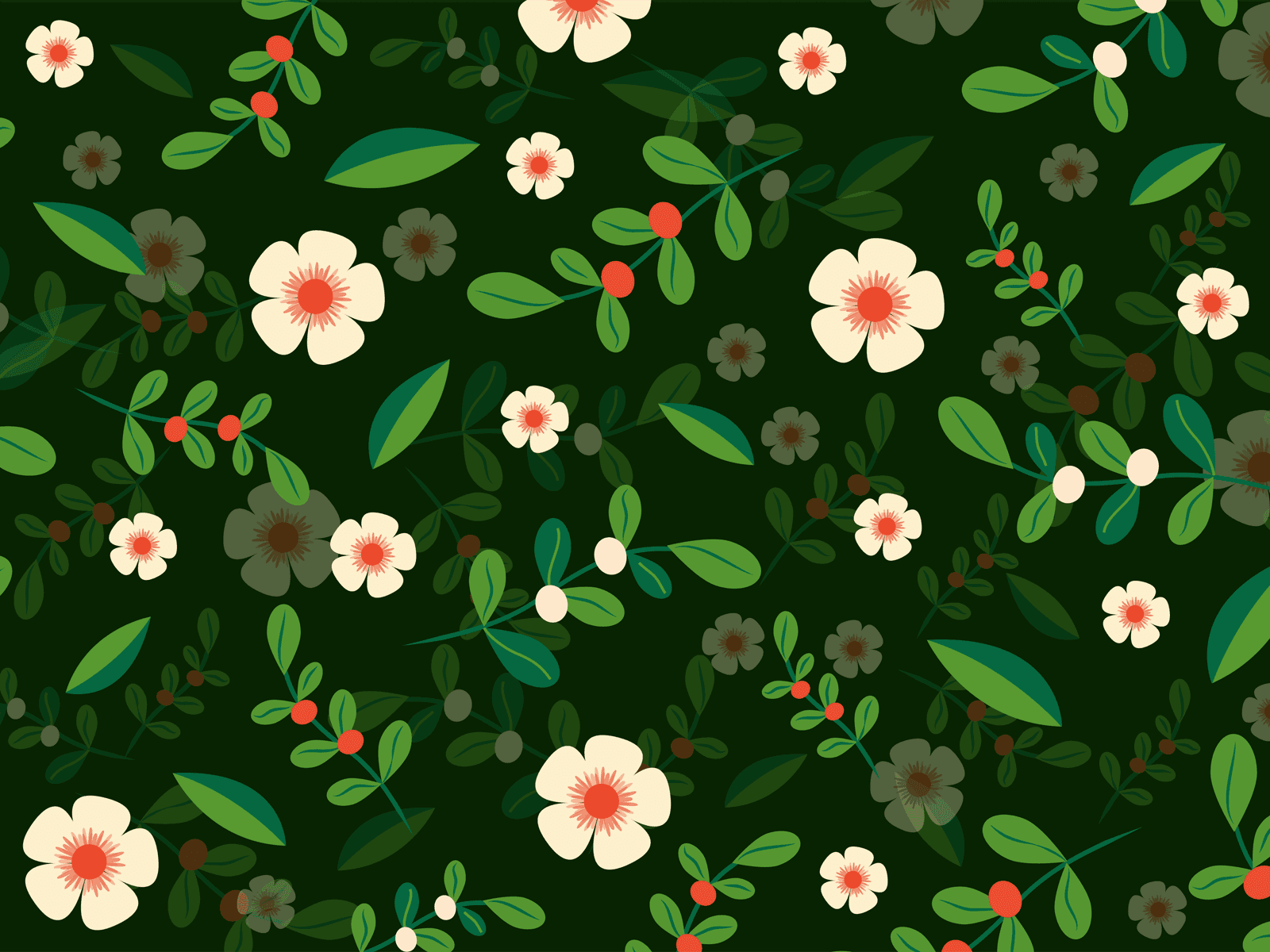 Floral Pattern Vector Illustration - Freebie Supply