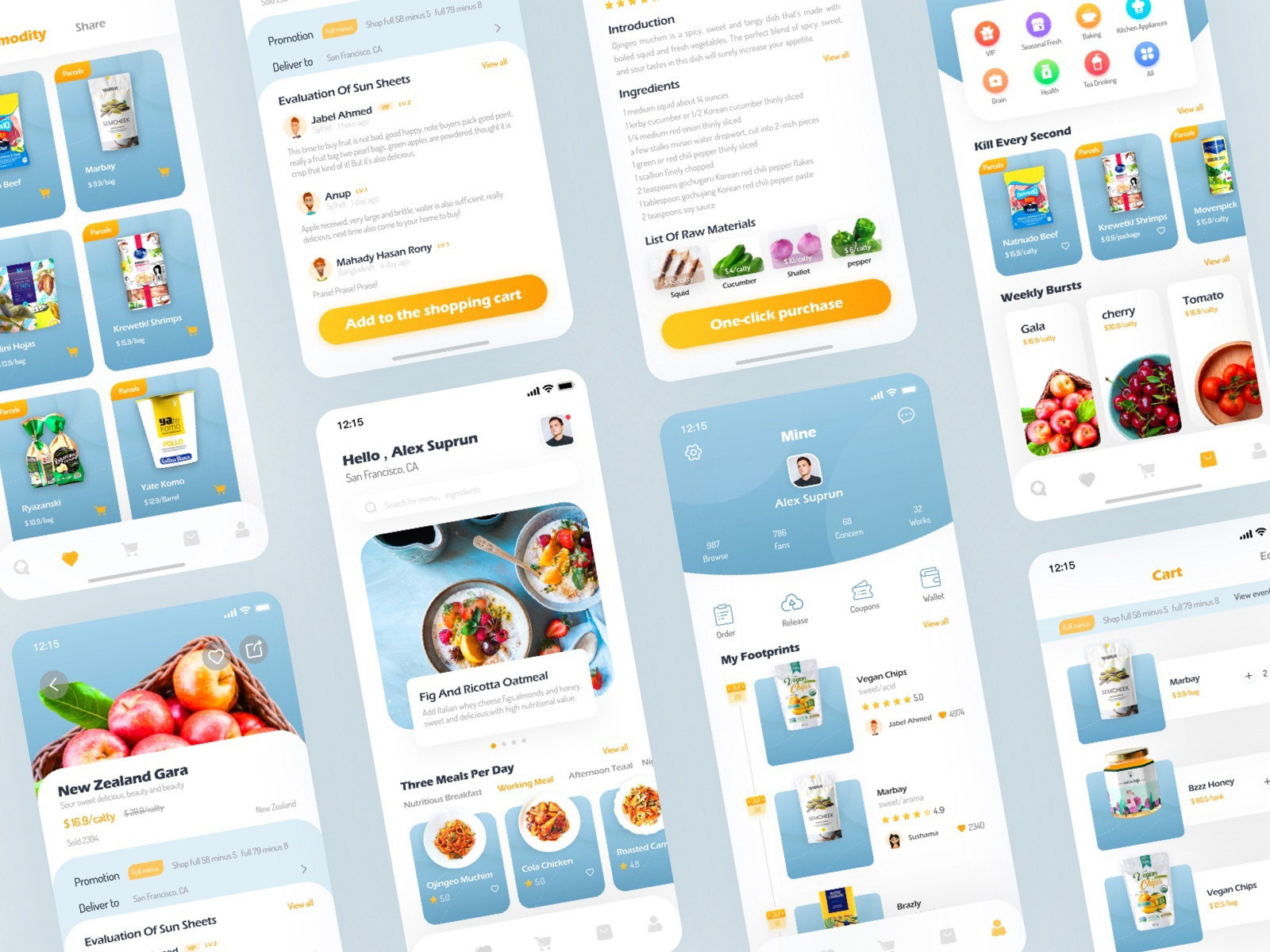 Food Sharing and E-Commerce App UI - Freebie Supply