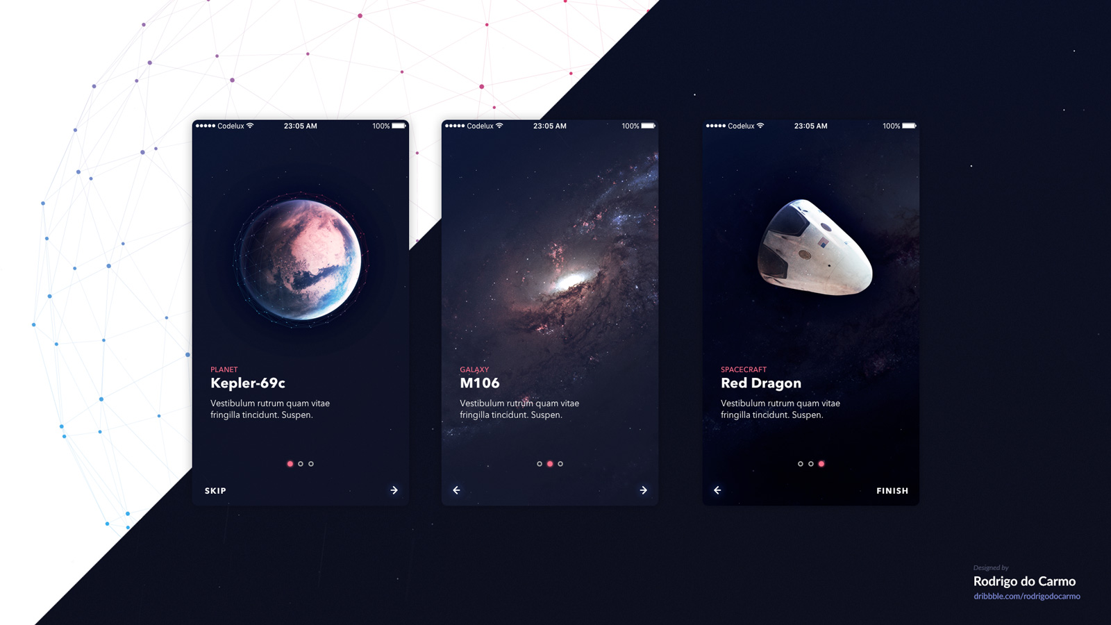 Free Space UI Kit - Walkthrough Screens - Freebie Supply