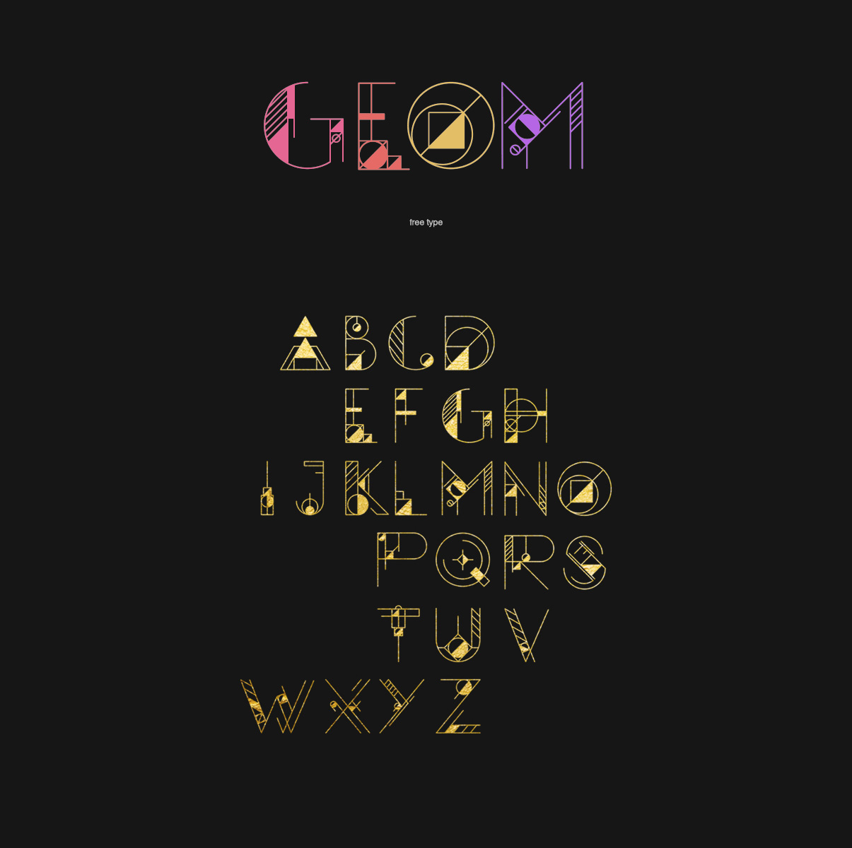 GEOM Font - Display Typeface - Freebie Supply