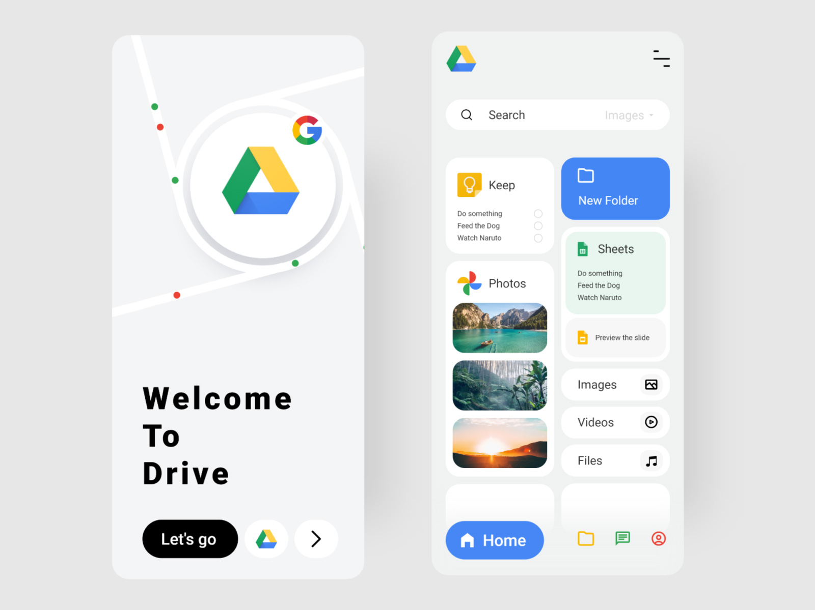 Google Drive Redesign Concept - Freebie Supply