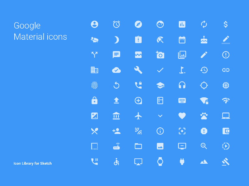 Google Material Icons – Sketch Library - Freebie Supply