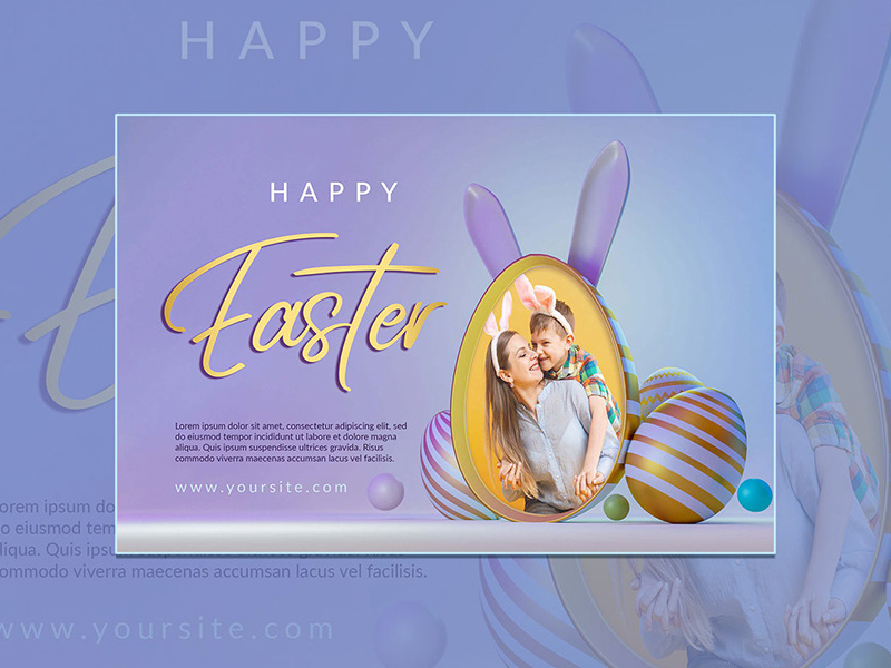 Happy Easter Card Template - Freebie Supply