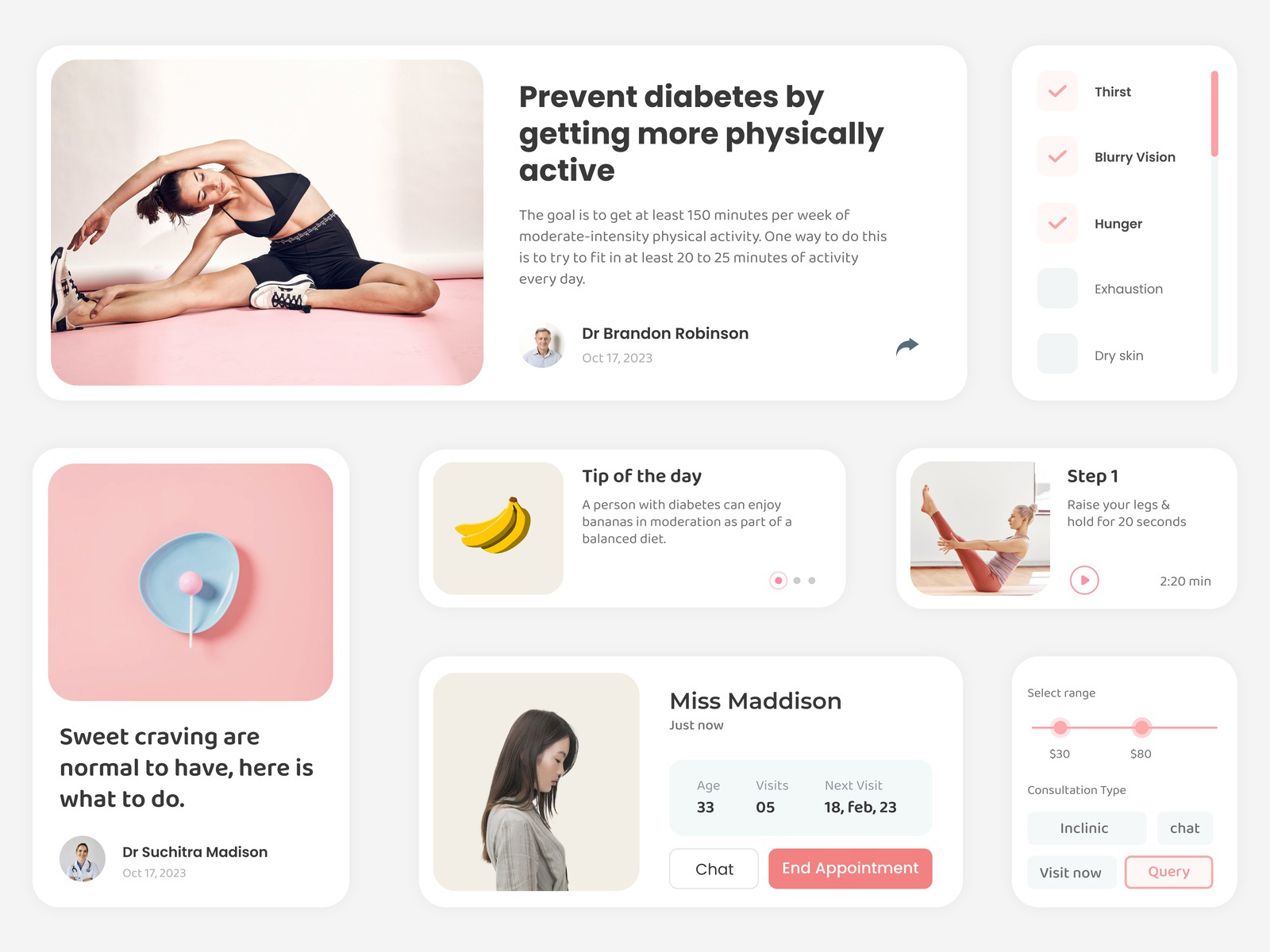 Healthcare App Widgets - Freebie Supply
