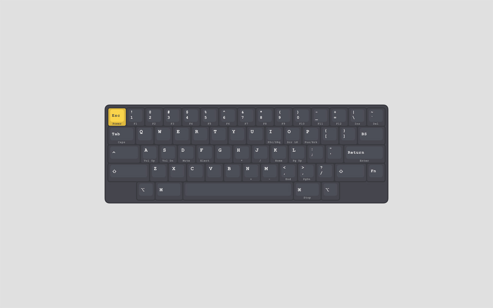 HHKB Keyboard Illustration made in Sketch - Freebie Supply