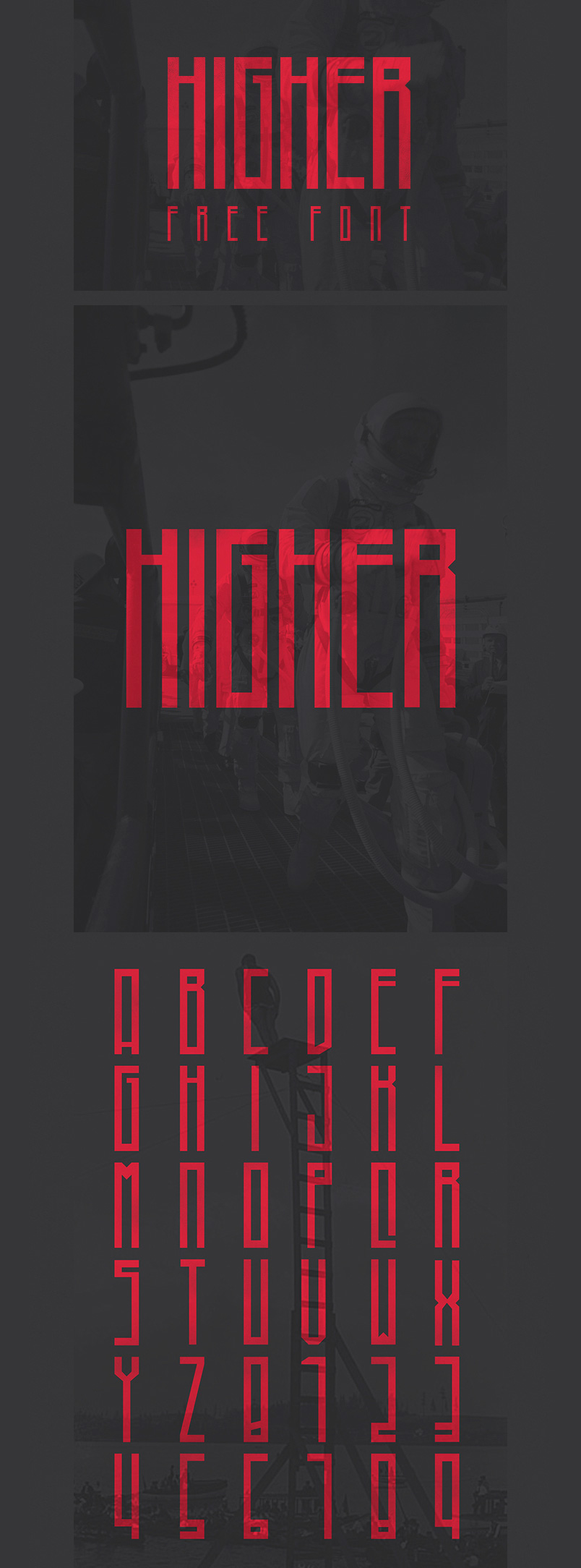 Higher Font - Condensed Typeface - Freebie Supply