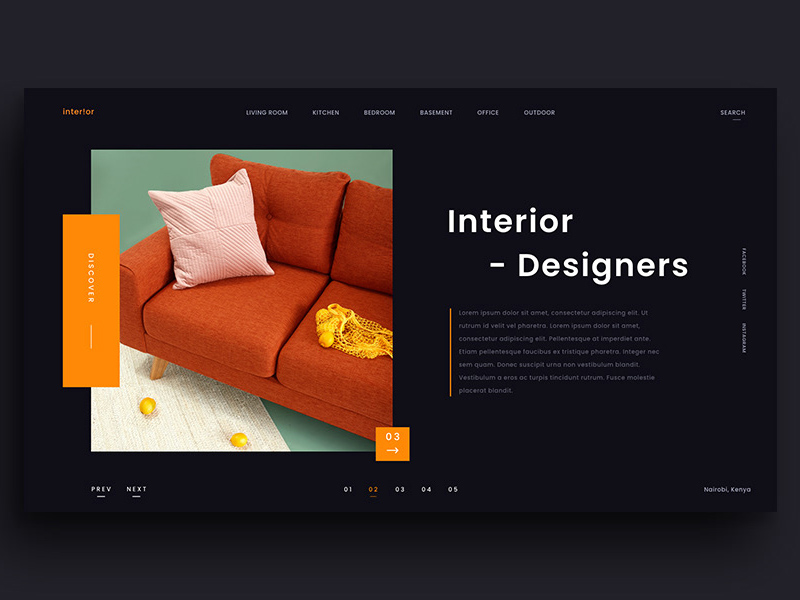 Interior Design Website Template - Freebie Supply