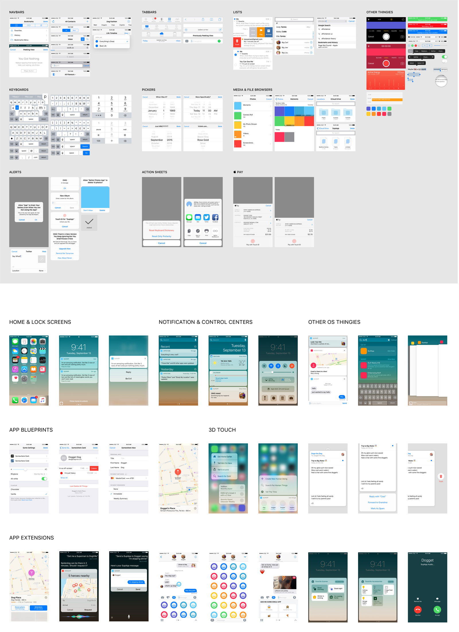 iOS 10 Complete UI - Free PSD - Freebie Supply