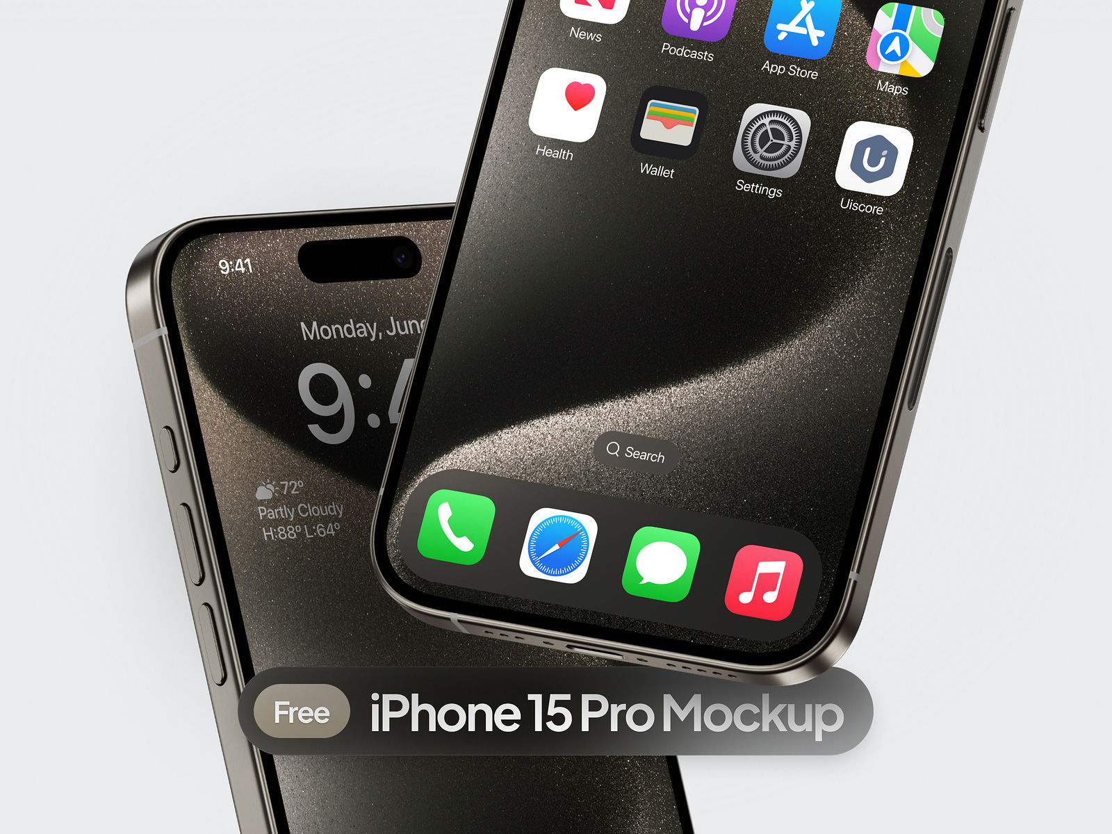 iPhone 15 Pro Mockup - Freebie Supply