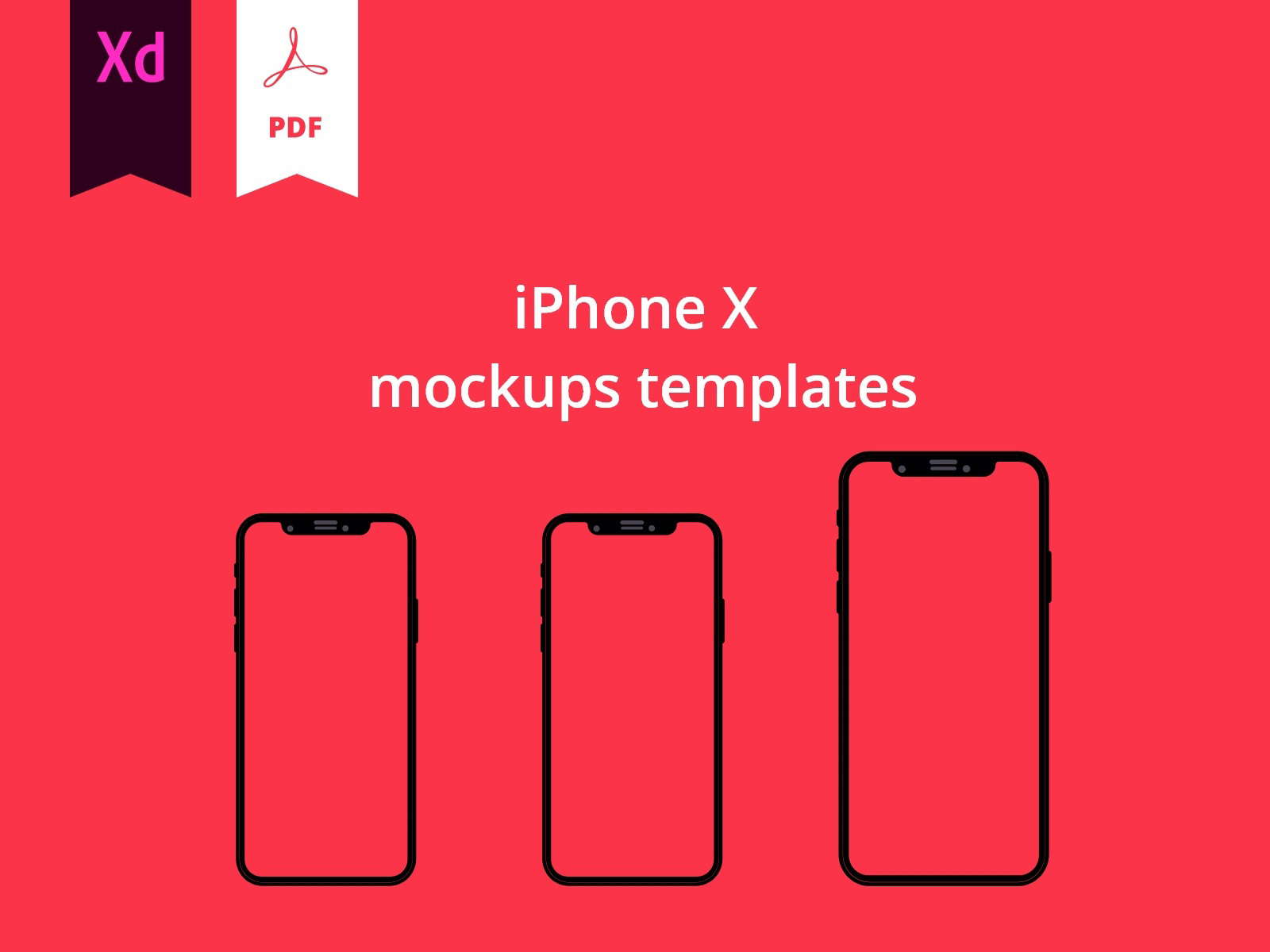 iPhone X Mockups Bundle for Adobe XD - Freebie Supply