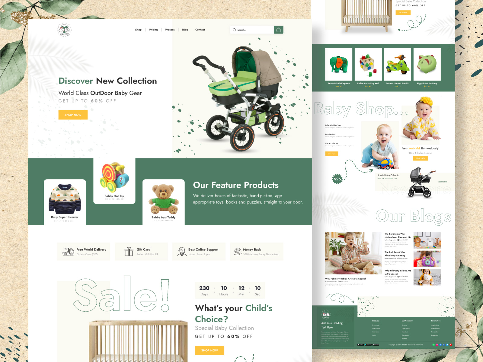 Kids & Baby Website Template - Freebie Supply