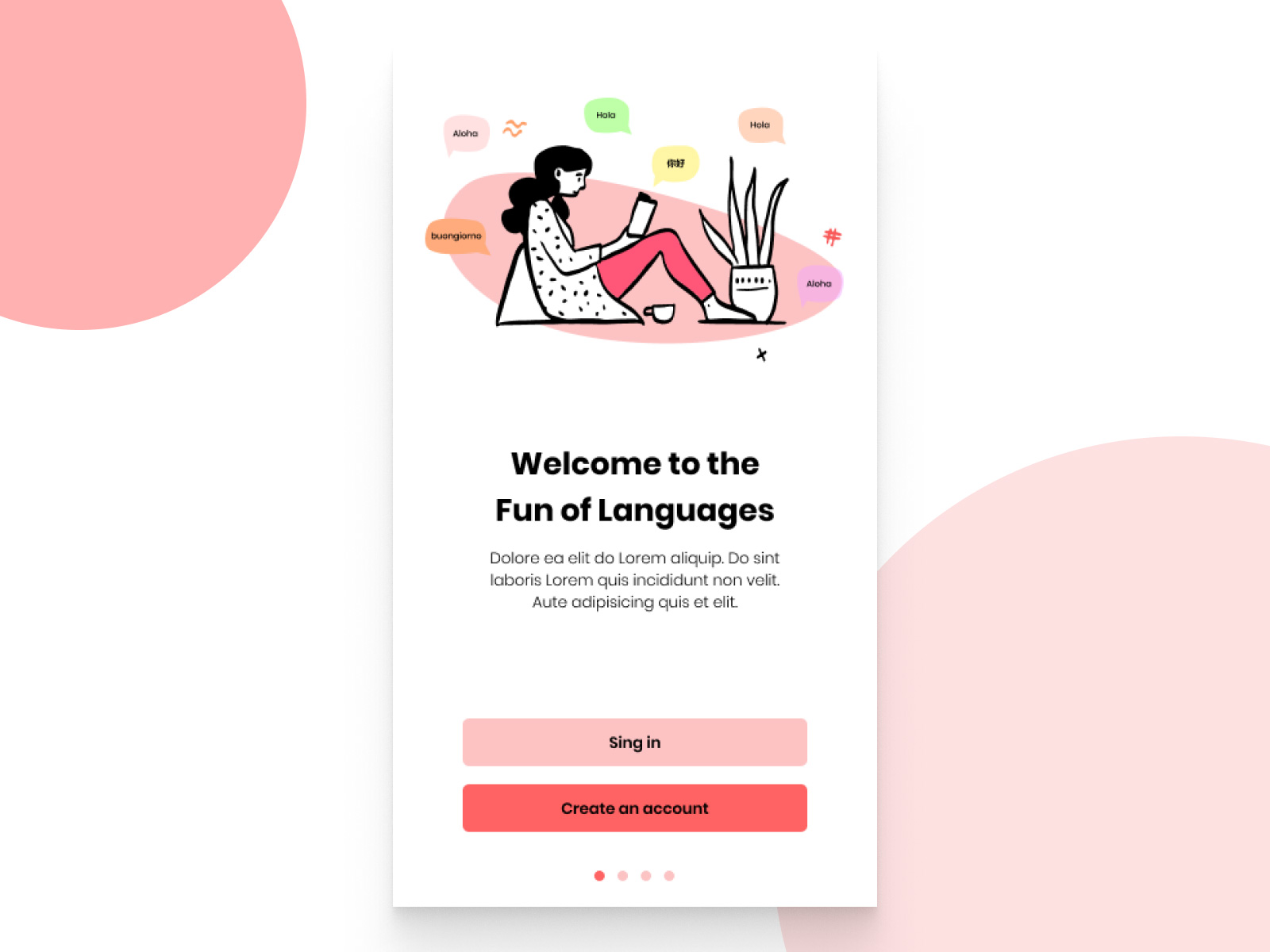 Language Learning App UI Concept - Freebie Supply