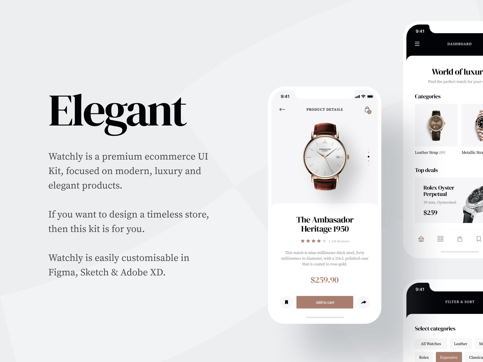 Luxury Watches E-commerce Kit Demo - Freebie Supply