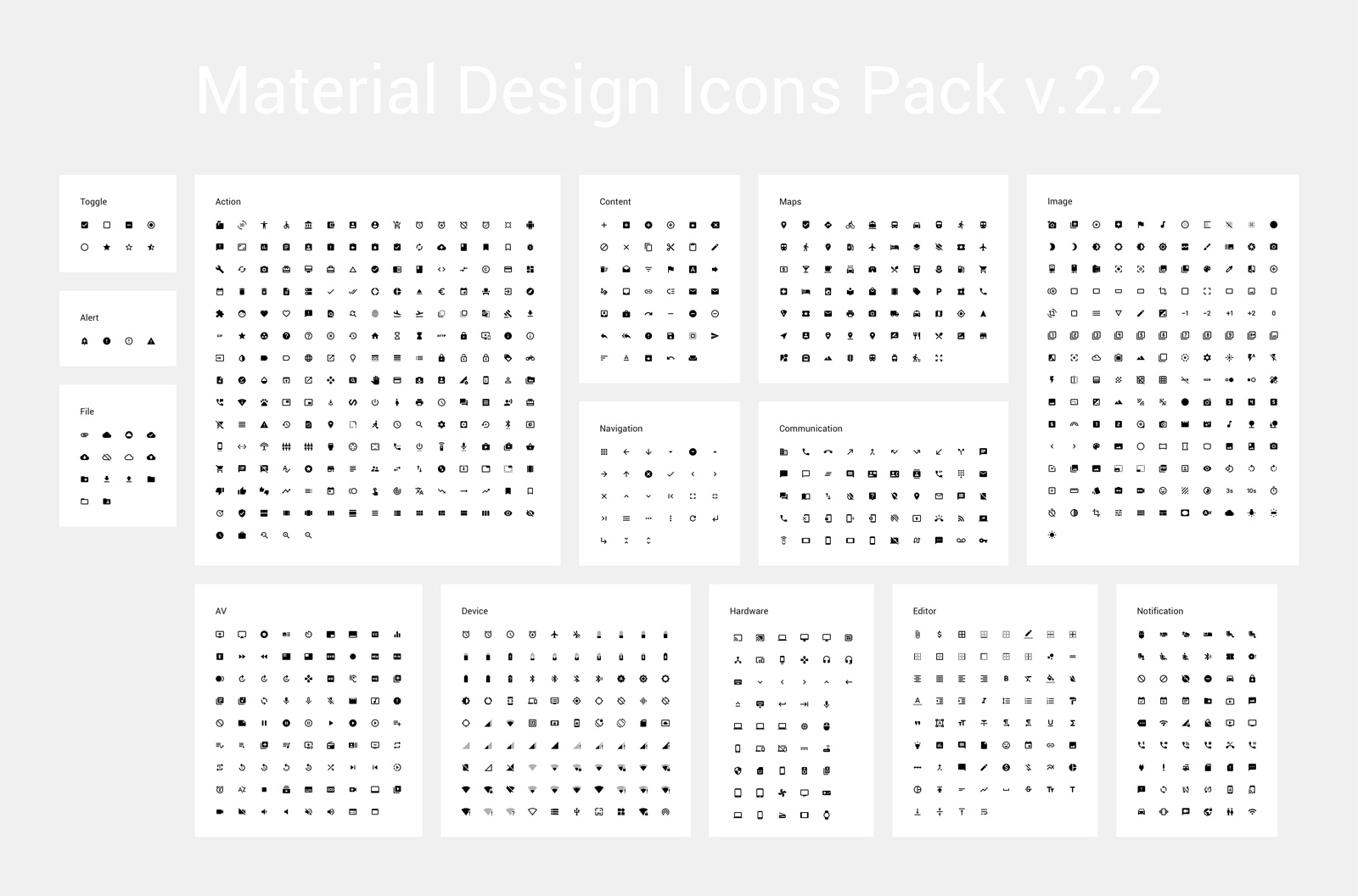 Material Design Icons Pack - Sketch Freebie - Freebie Supply